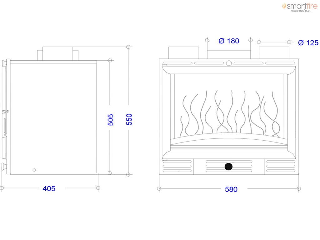 Recuperador Insert 600 Turbo Invicta - Smartfire | Loja Online